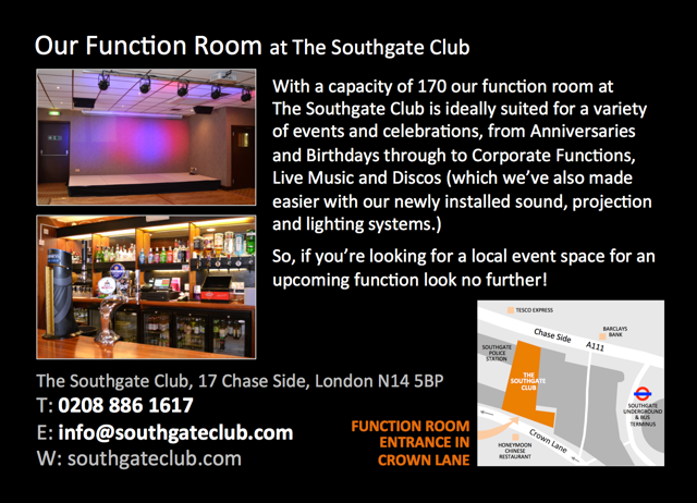 The Southgate Club, The Southgate Club, 17 Chase Side,, Southgate, N14 ...